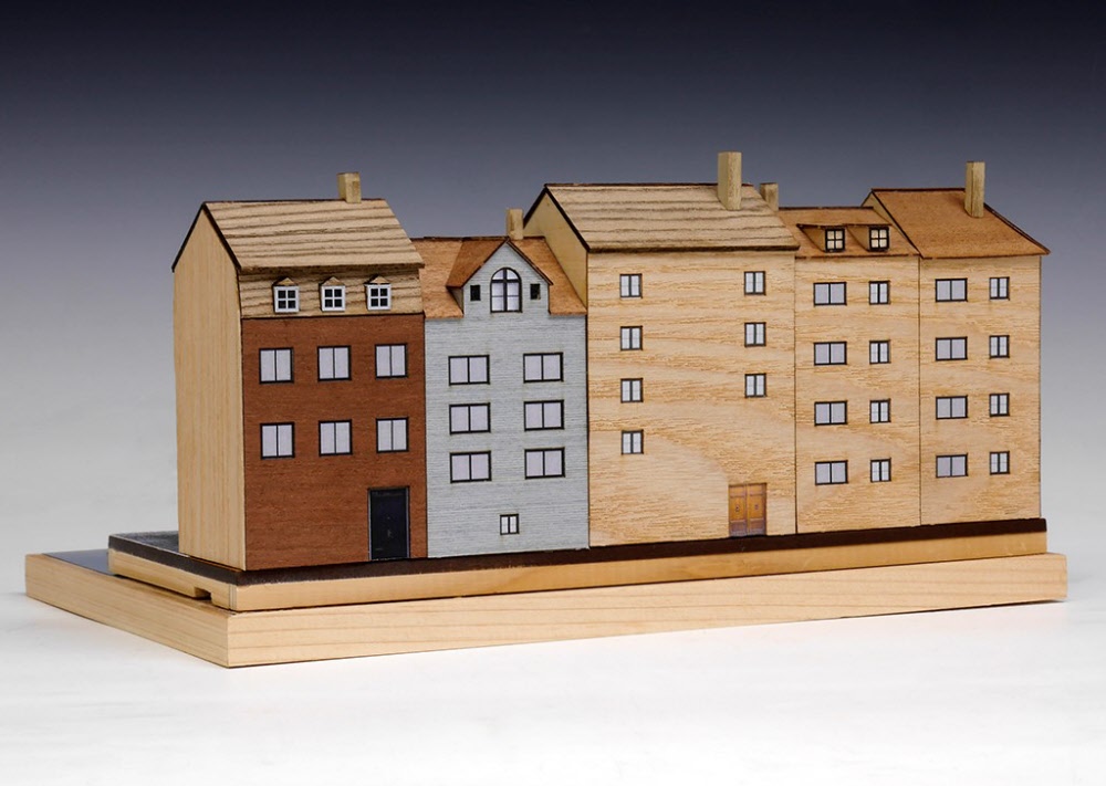 "STREETS of EUROPE / DANMARK - Kopenhagen" Wooden Model Kit, by Woody JOE