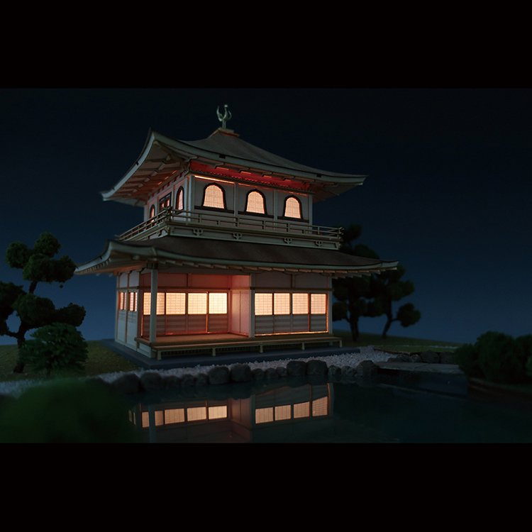 Jisho-ji Temple GINKAKU, Wooden Japanese Temple Model Kits, by Woody JOE