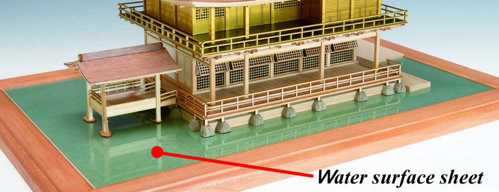 Diorama material "Kinkakuji temple / Water surface sheet" Diorama ...