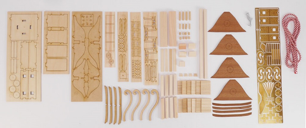 Mini Mikoshi / Portable Shrine Model Kits, by Woody JOE